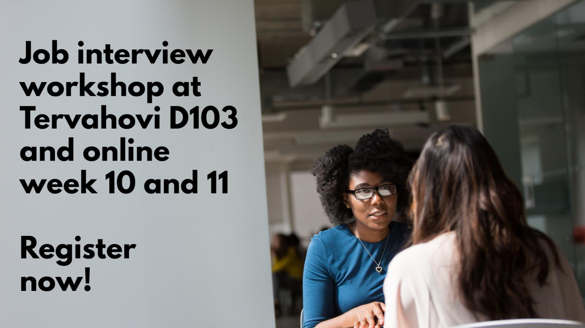 Työhaastattelu-työpaja opiskelijoille | Vaasan yliopisto